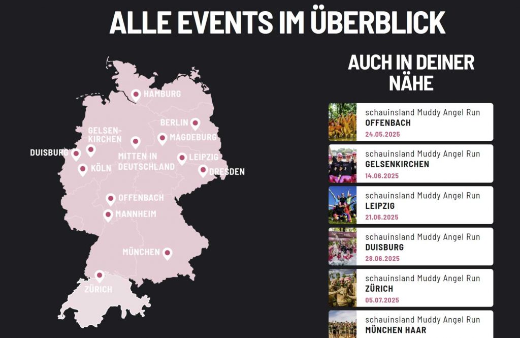 Muddy Angel Run Mitten in Deutschland 2025 - MudRadar.de
